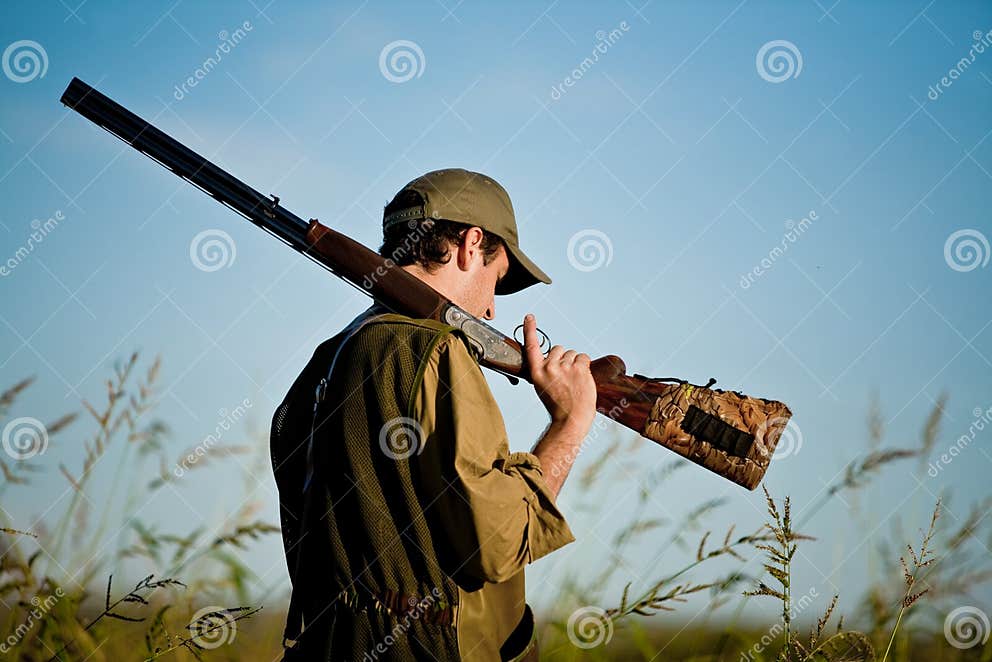 Hunter Heading for the Hunting Spots during Hunt Stock Image - Image of ...