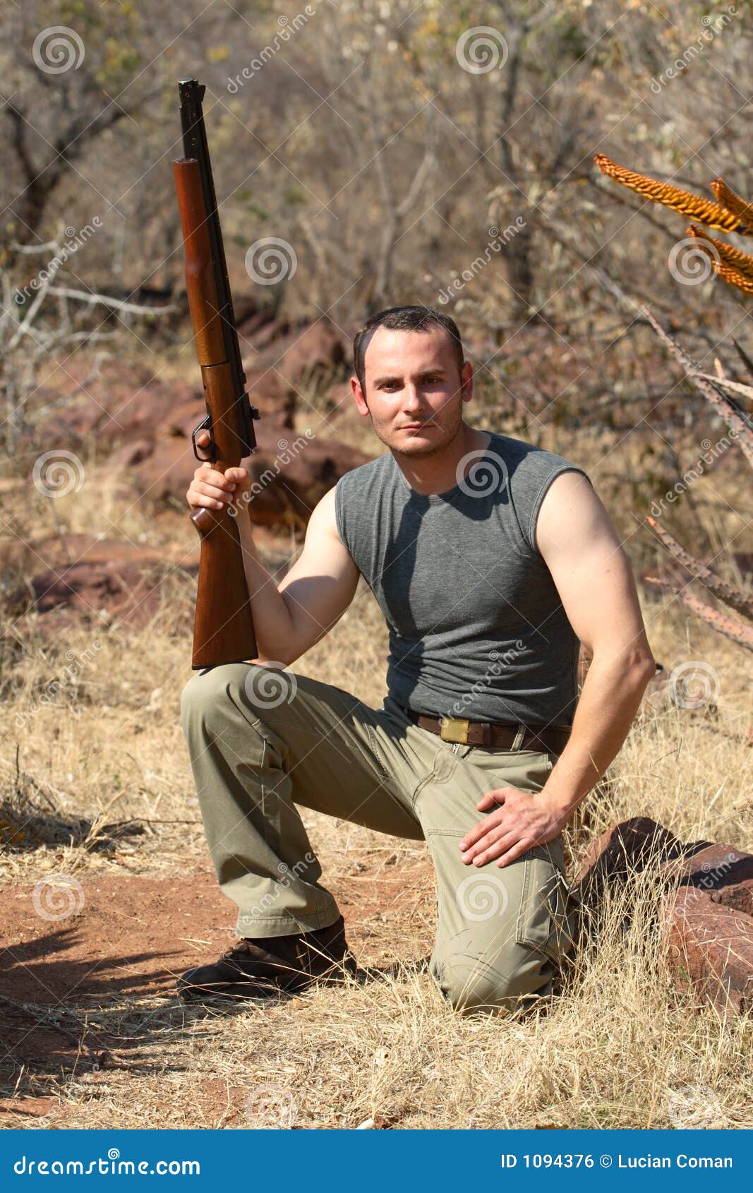 Hunter hunting stock photo. Image of wilderness, hunting - 1094376