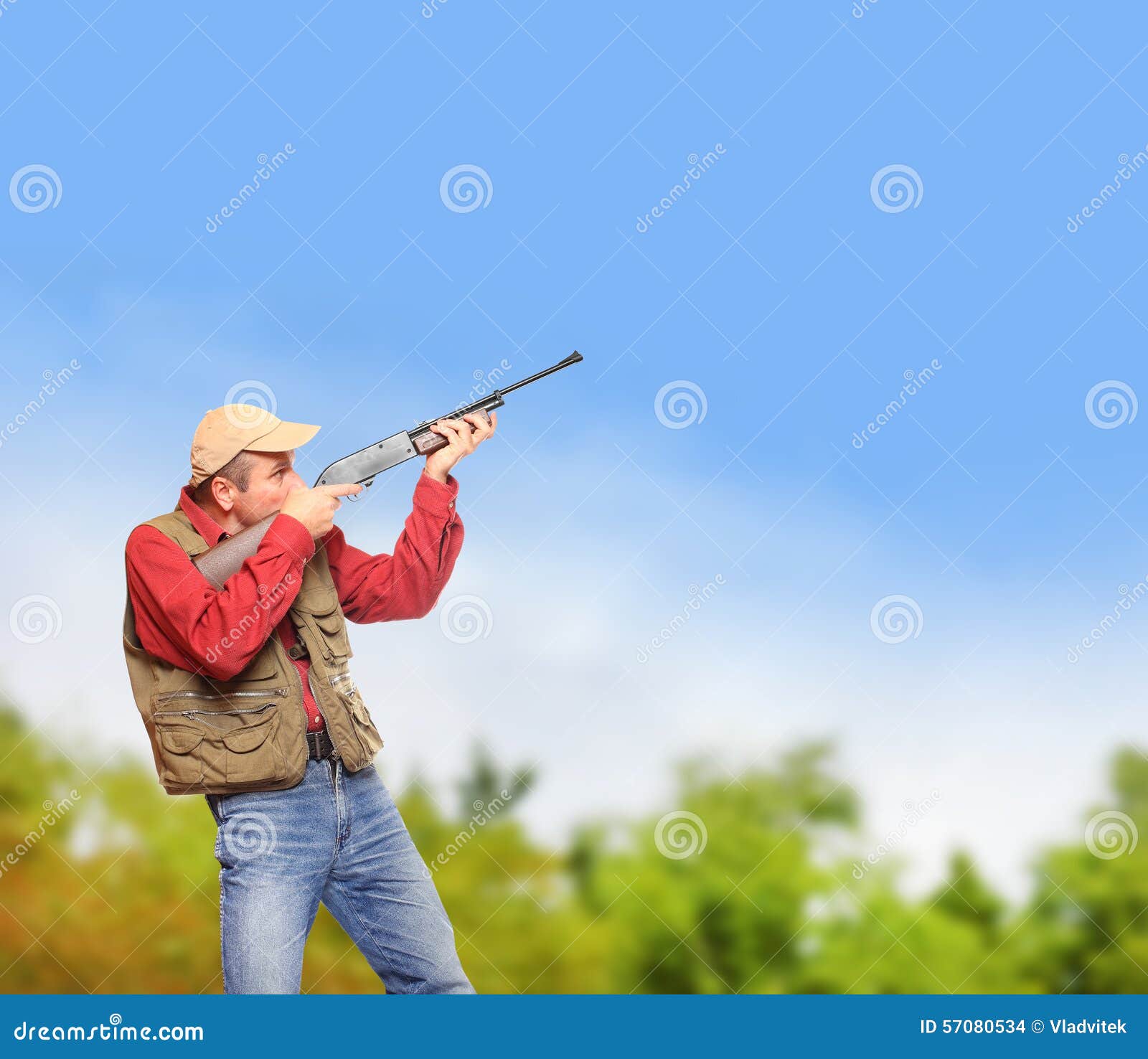 The hunter. stock photo. Image of activity, forest, insurance - 57080534
