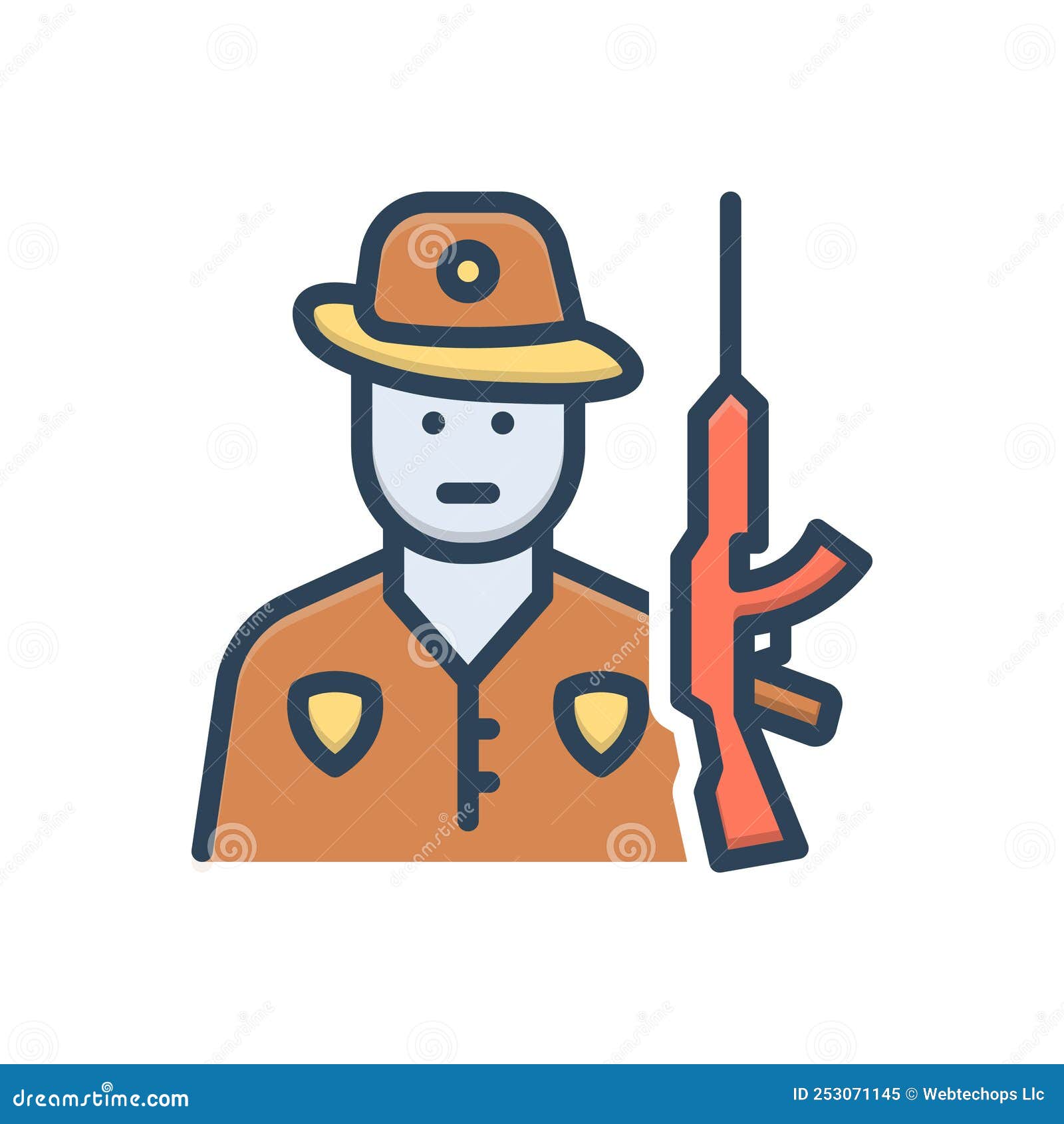 Color Illustration Icon for Hunter, Huntsman and Chaser Stock Vector ...