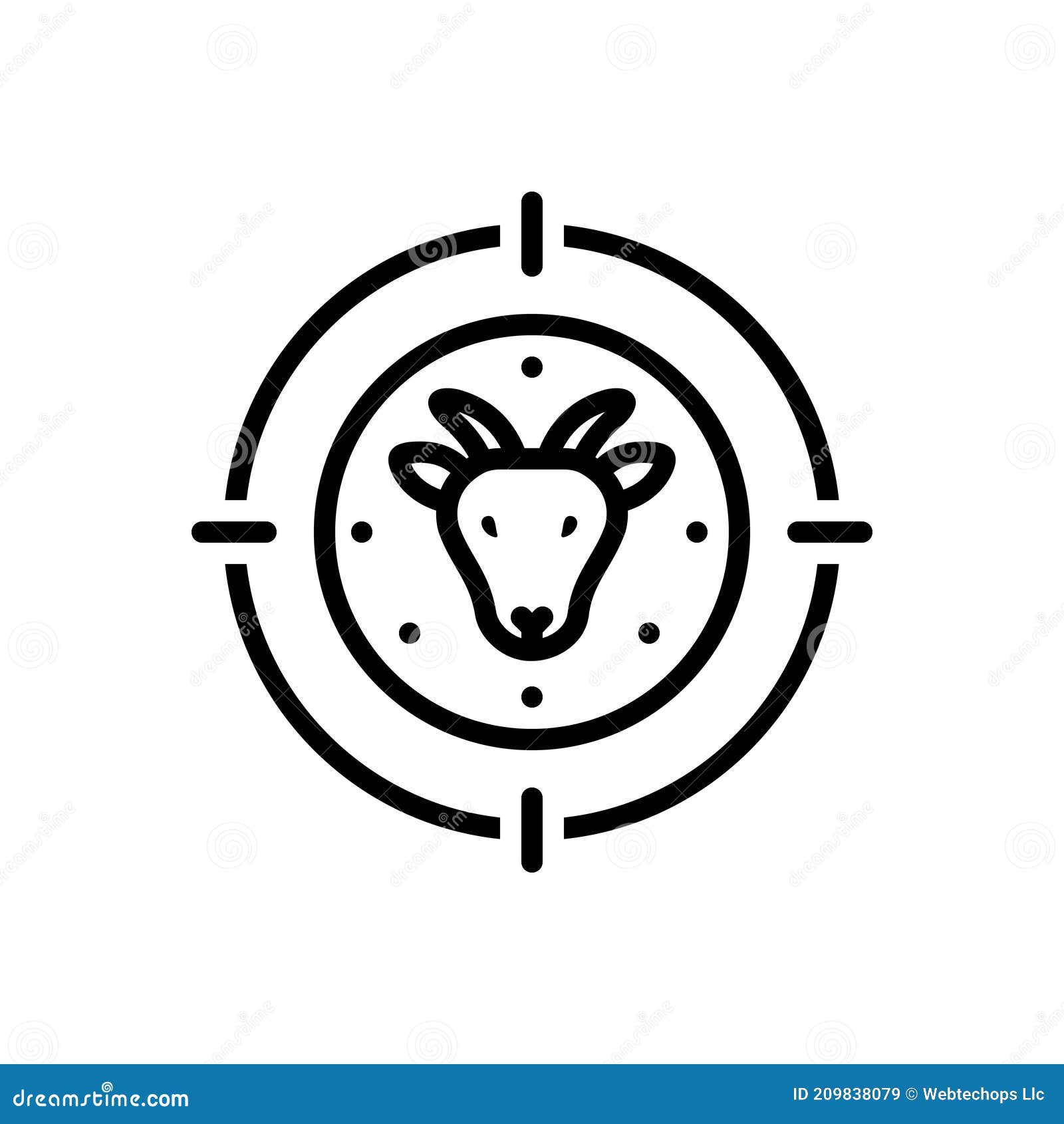 Mix Icon For Hunter, Trapper And Stalker Vector Illustration ...