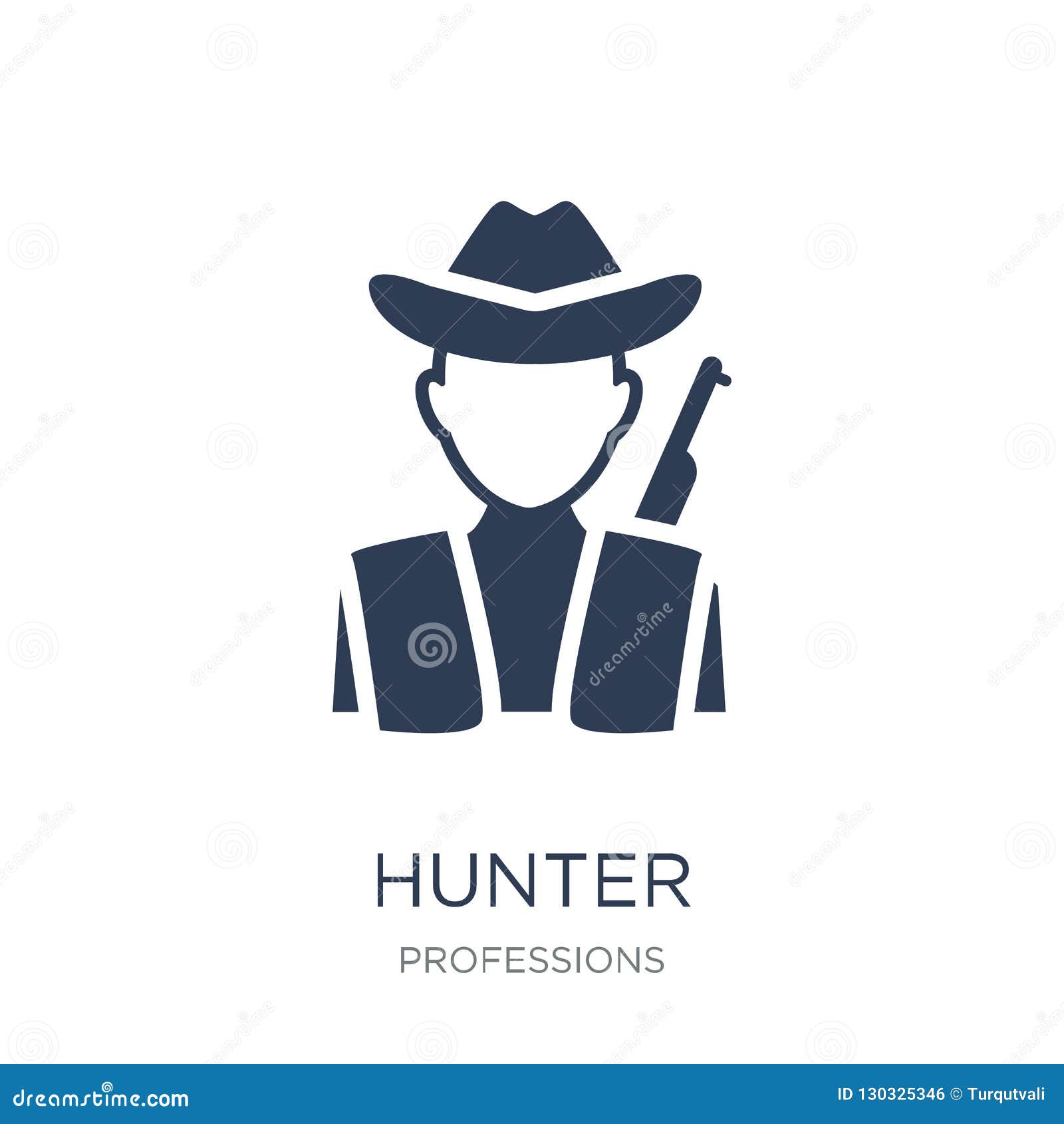 Hunter Icon. Trendy Flat Vector Hunter Icon on White Background Stock ...