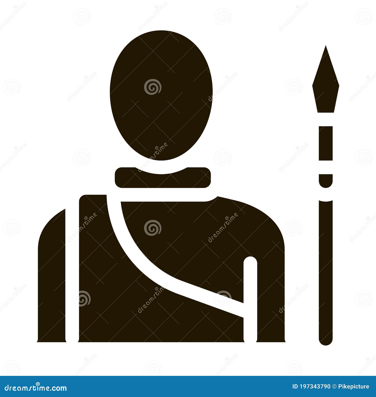 Hunter Icon Vector Glyph Illustration Stock Vector - Illustration of ...
