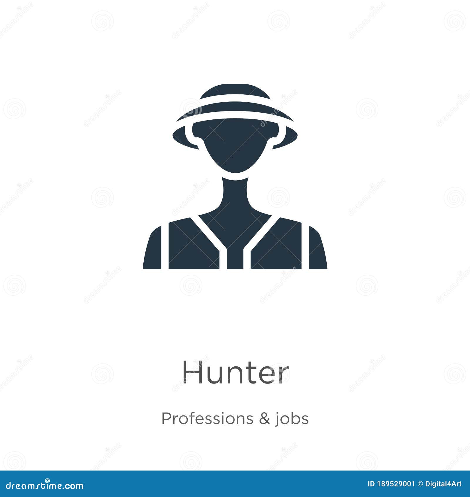 Hunter Icon Vector. Trendy Flat Hunter Icon from Professions Collection ...