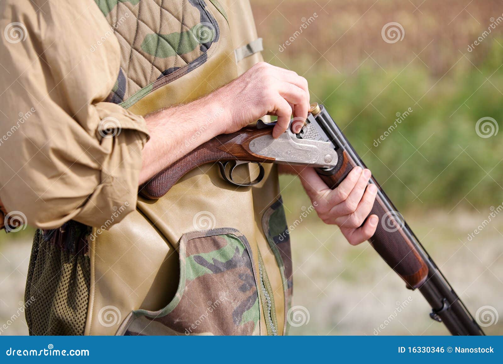 Hunter Loading the Gun before the Hunt Stock Photo - Image of outdoors ...