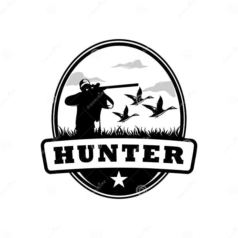Hunter Logo Design. Duck Hunter Logo Vector Stock Vector - Illustration ...