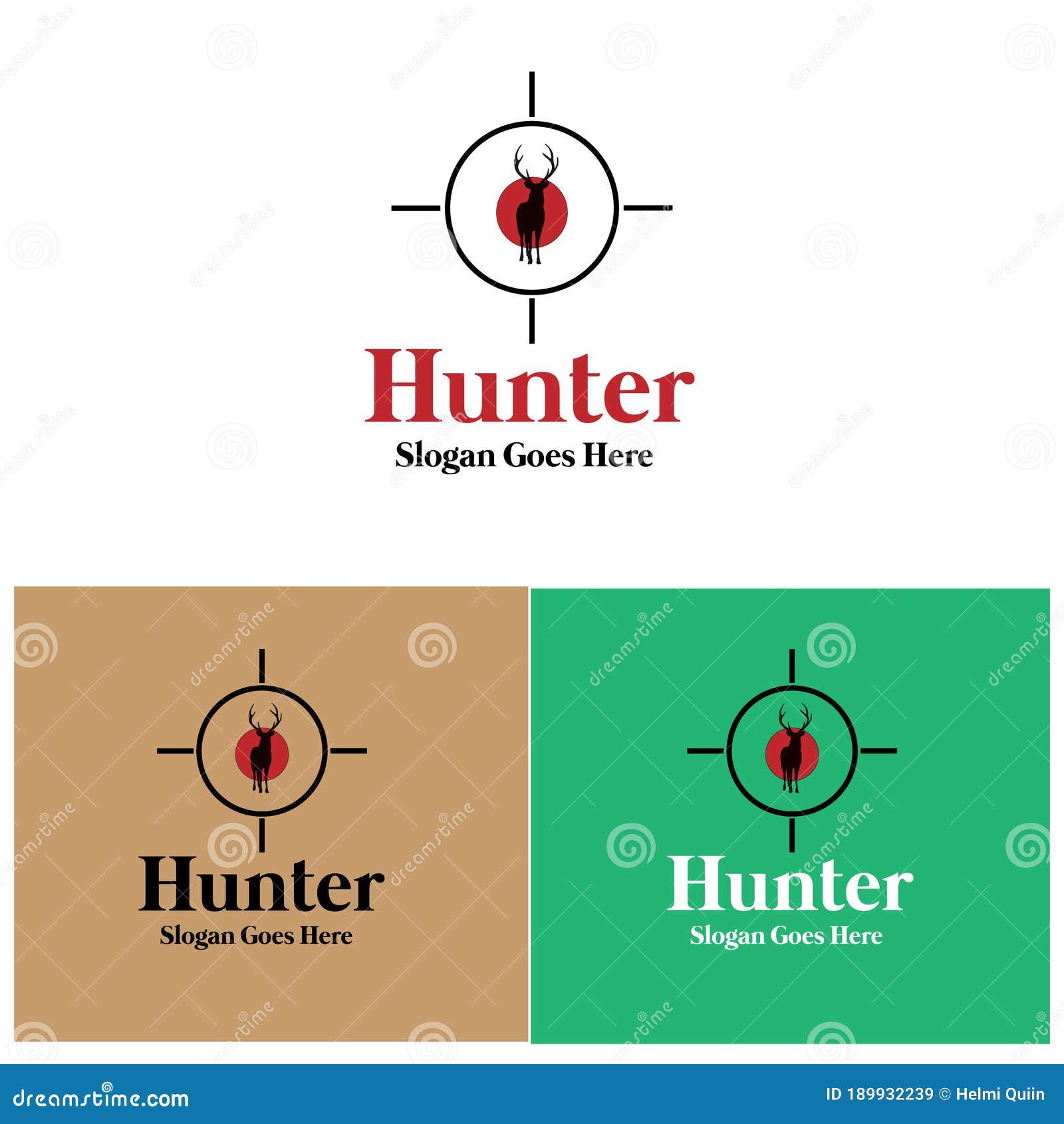 Hunter Logo red aim stock vector. Illustration of person - 189932239