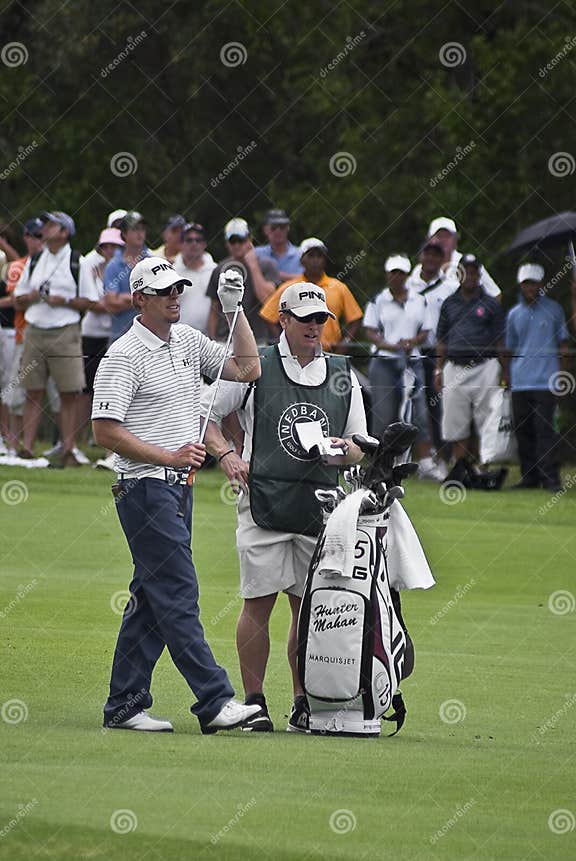 Hunter Mahan & Caddy editorial stock image. Image of dreamstime - 12863864
