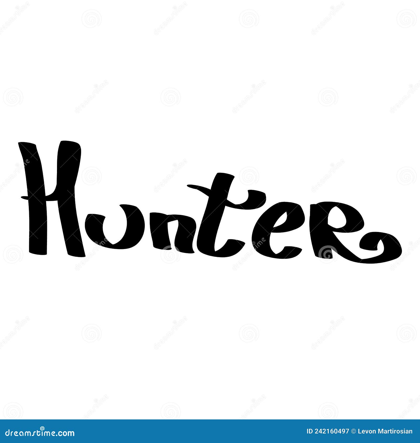 Hunter Male Name Street Art Design. Graffiti Tag Hunter. Vector Art ...