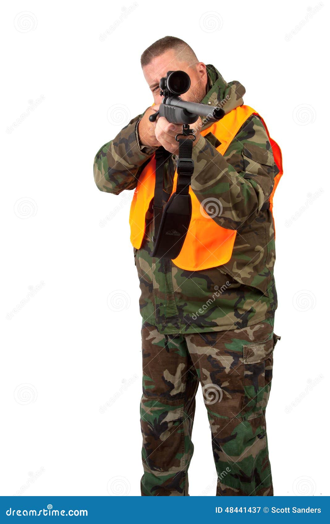 Hunter stock image. Image of hunter, aiming, caucasian - 48441437