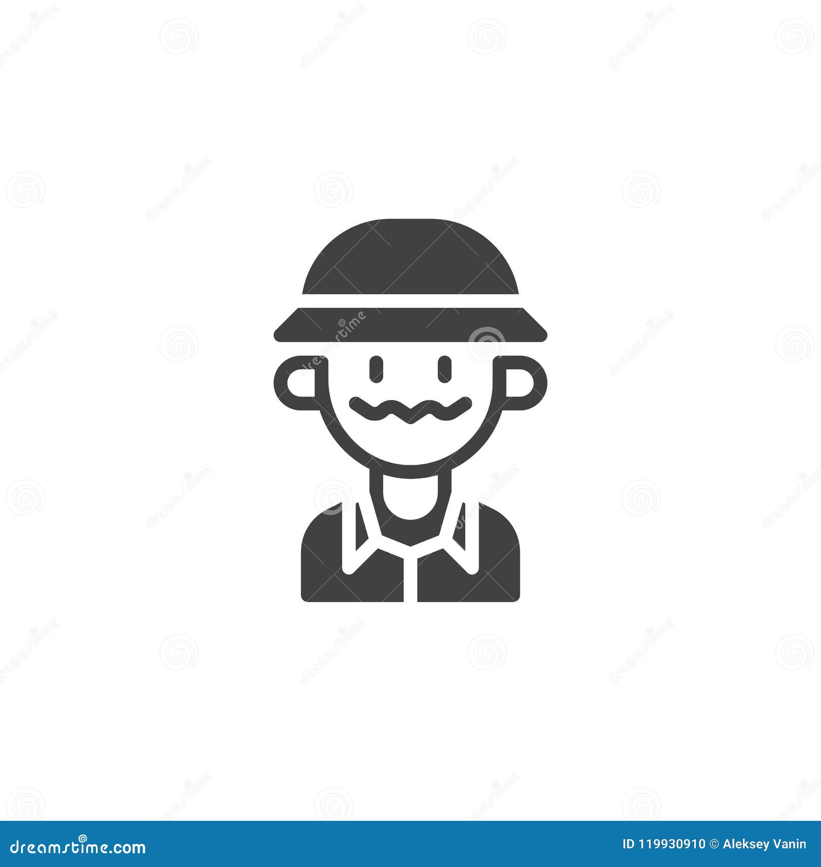 Hunter Man in Hat Vector Icon Stock Vector - Illustration of design ...
