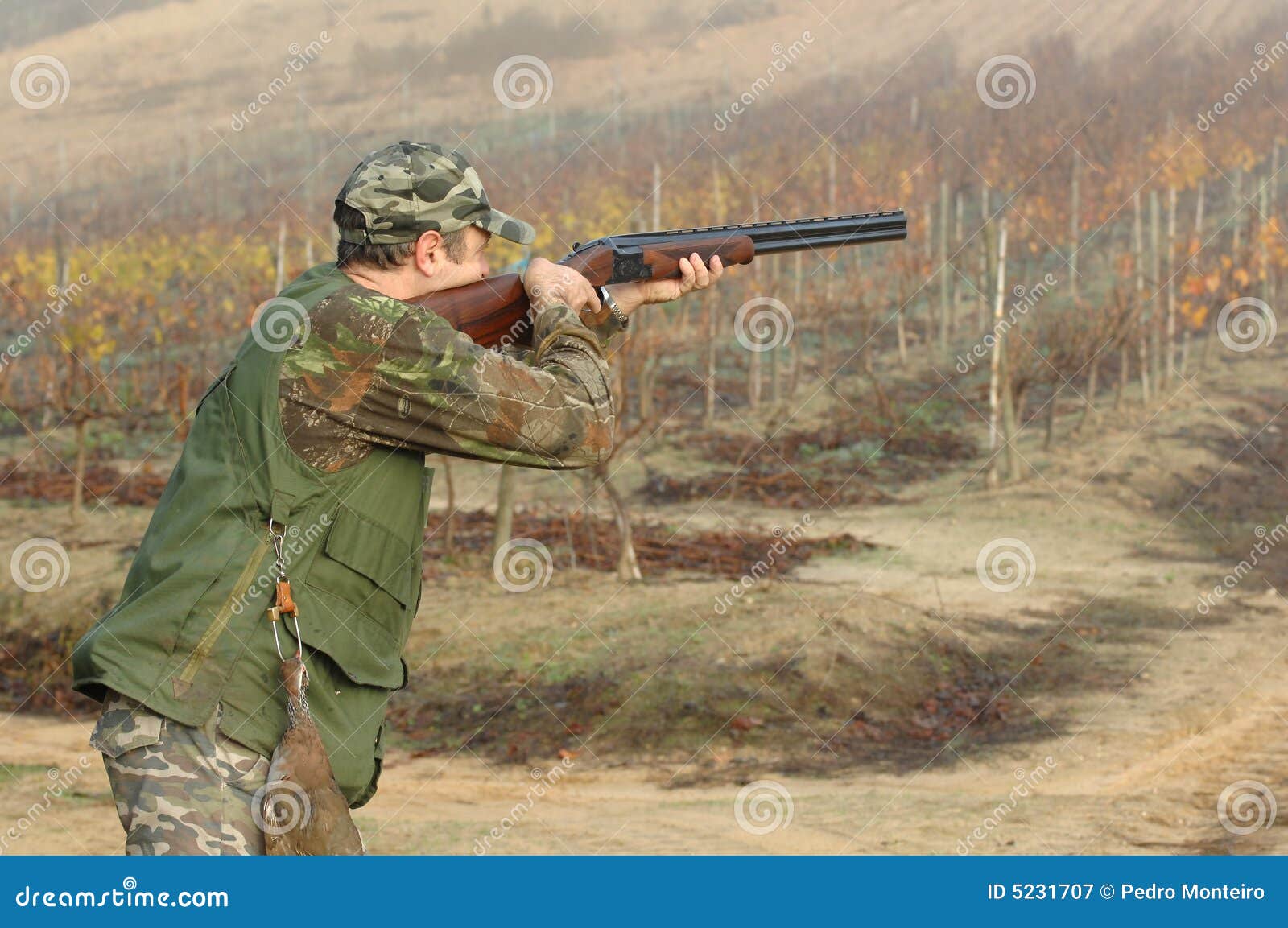 Hunter portrait stock image. Image of shoot, solitude - 5231707