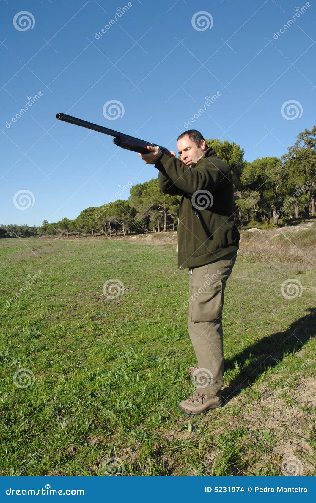 Hunter portrait stock photo. Image of landscape, countryside - 5231974