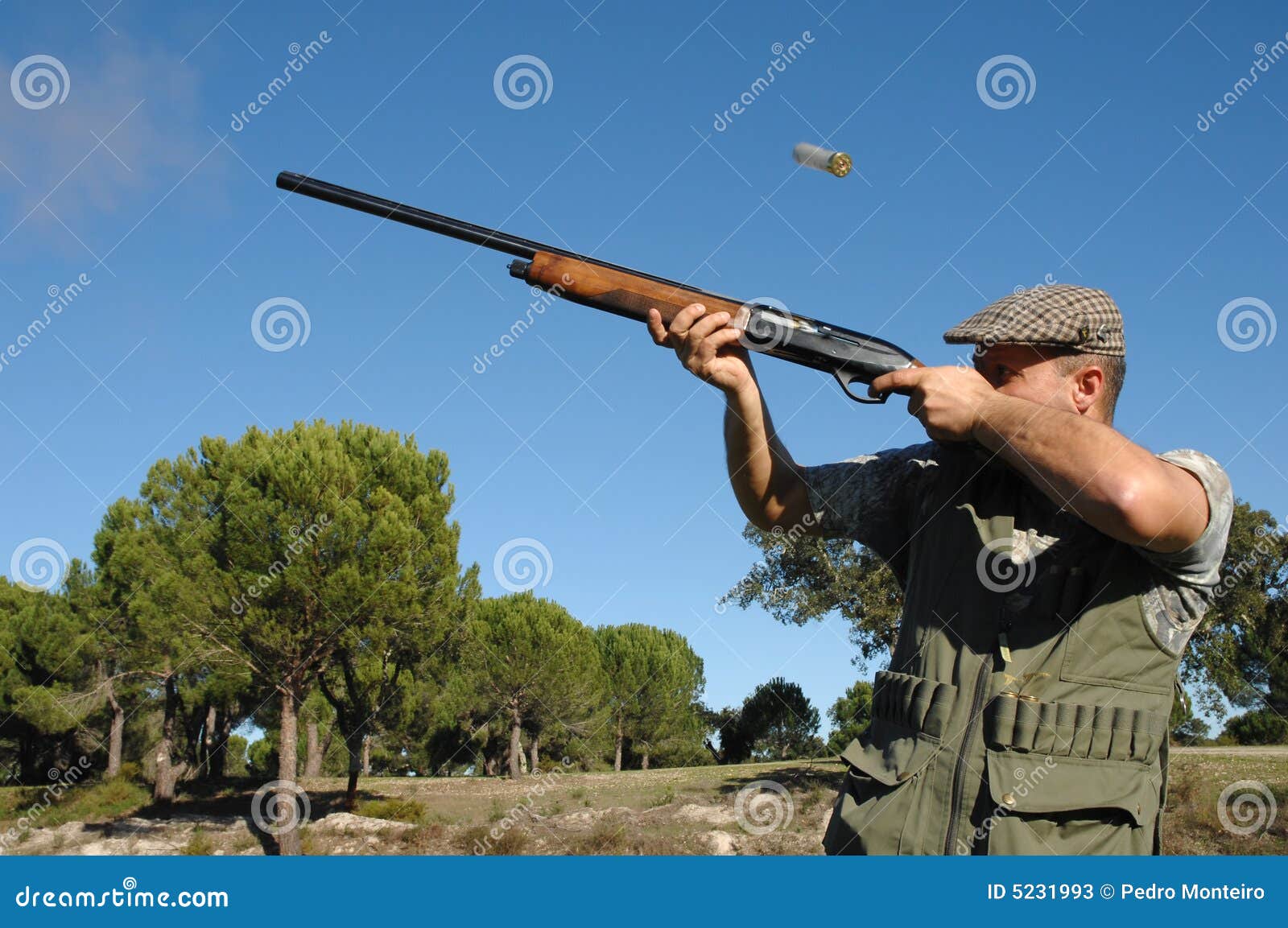 Hunter portrait stock image. Image of person, ammunition - 5231993