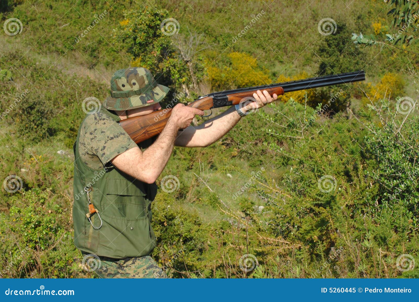 Hunter portrait stock image. Image of bullet, canine, leisure - 5260445