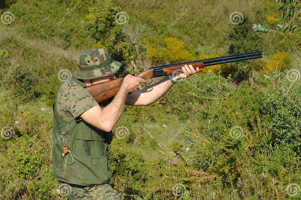 Hunter portrait stock image. Image of bullet, canine, leisure - 5260445