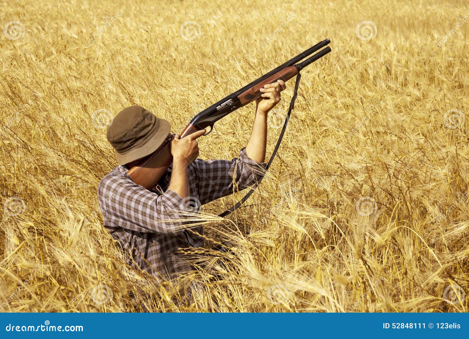 Hunter stock image. Image of lifestyle, caucasian, crouch - 52848111