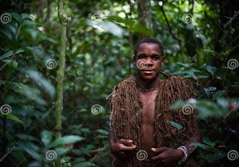 The Hunter-pygmy with a Net. Editorial Image - Image of heritage ...