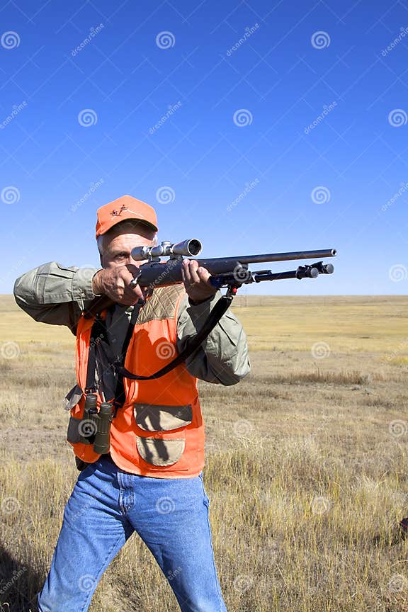 Hunter with Rifle Shouldered Stock Image - Image of ready, sport: 18783975