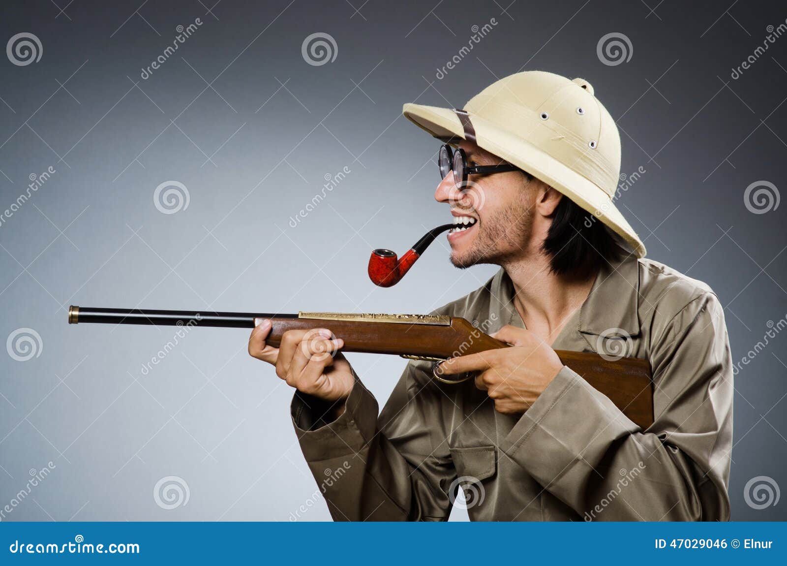 Hunter with rifle stock photo. Image of adult, humourous - 47029046