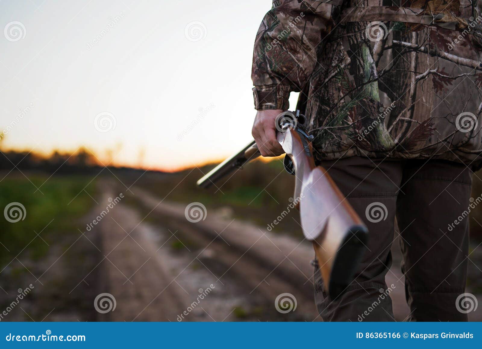 Hunter with rifle stock photo. Image of holding, male - 86365166