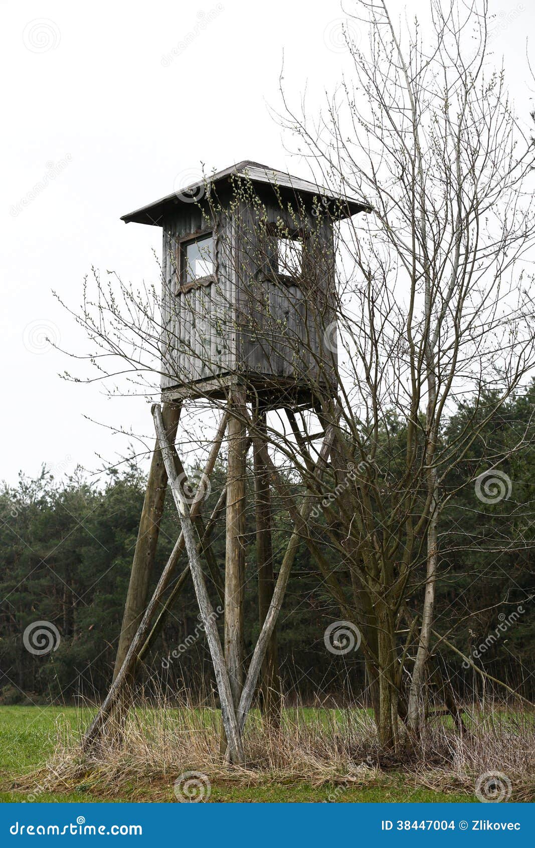 Hunter s hut stock photo. Image of field, grass, stand - 38447004