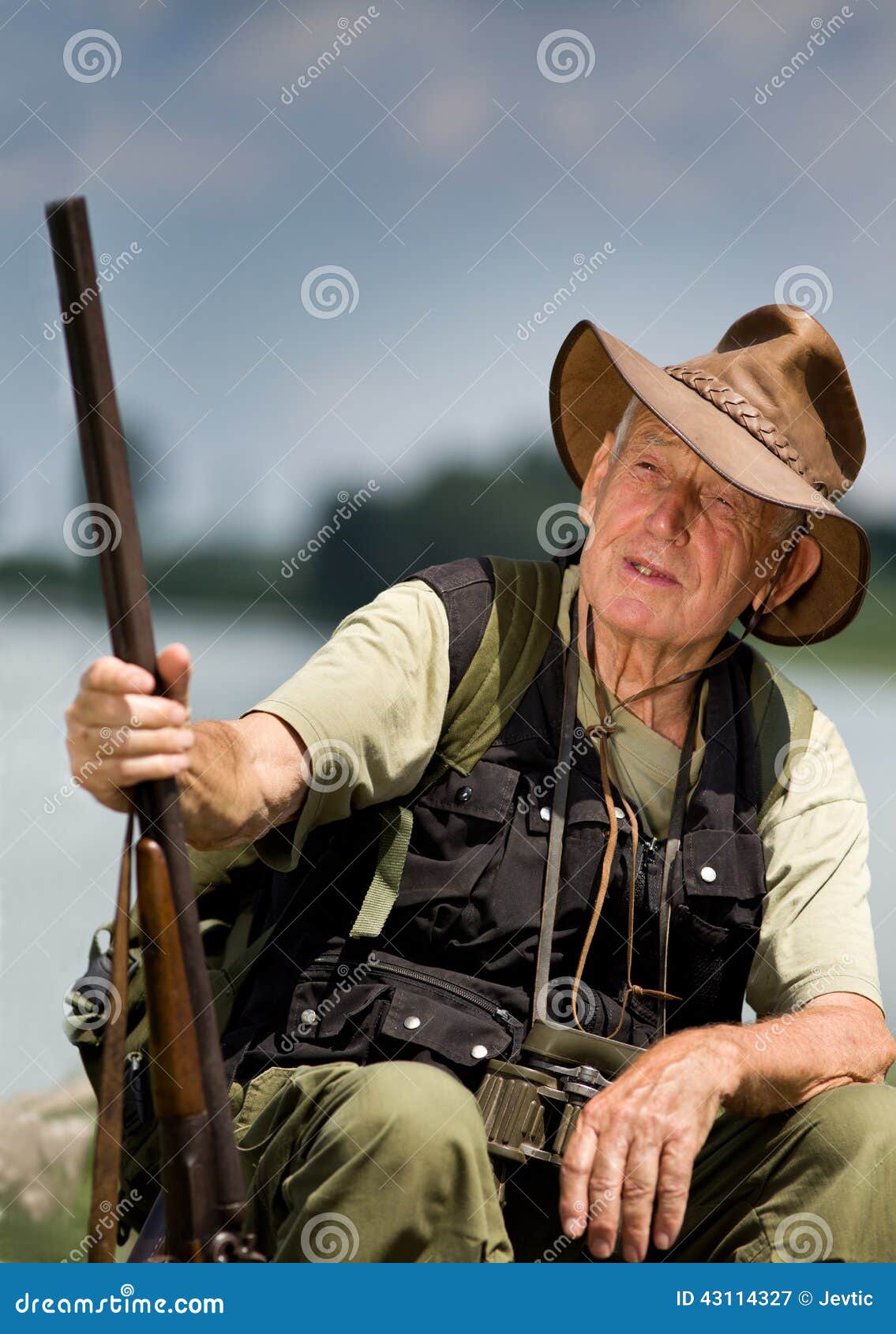 Hunter stock image. Image of farmer, equipment, person - 43114327