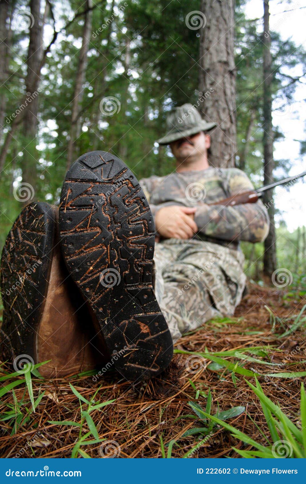 Hunter - Sportsman stock photo. Image of camo, forrest - 222602
