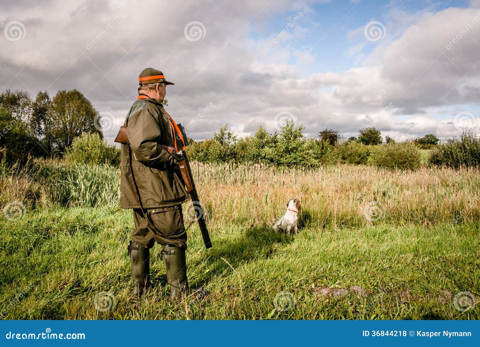Hunter standing stock photo. Image of hiking, nature - 36844218