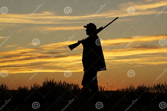 Hunter in Sunset stock image. Image of sport, field, people - 18696707