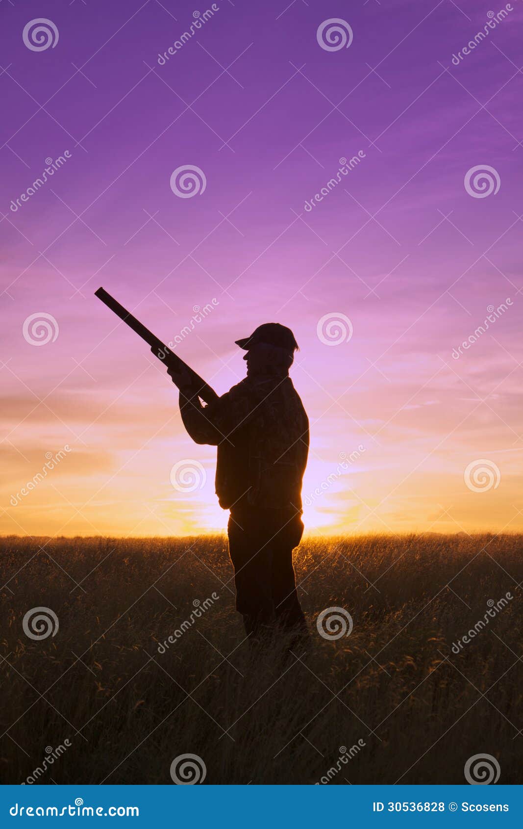 Hunter at Sunset stock photo. Image of hunter, sport - 30536828