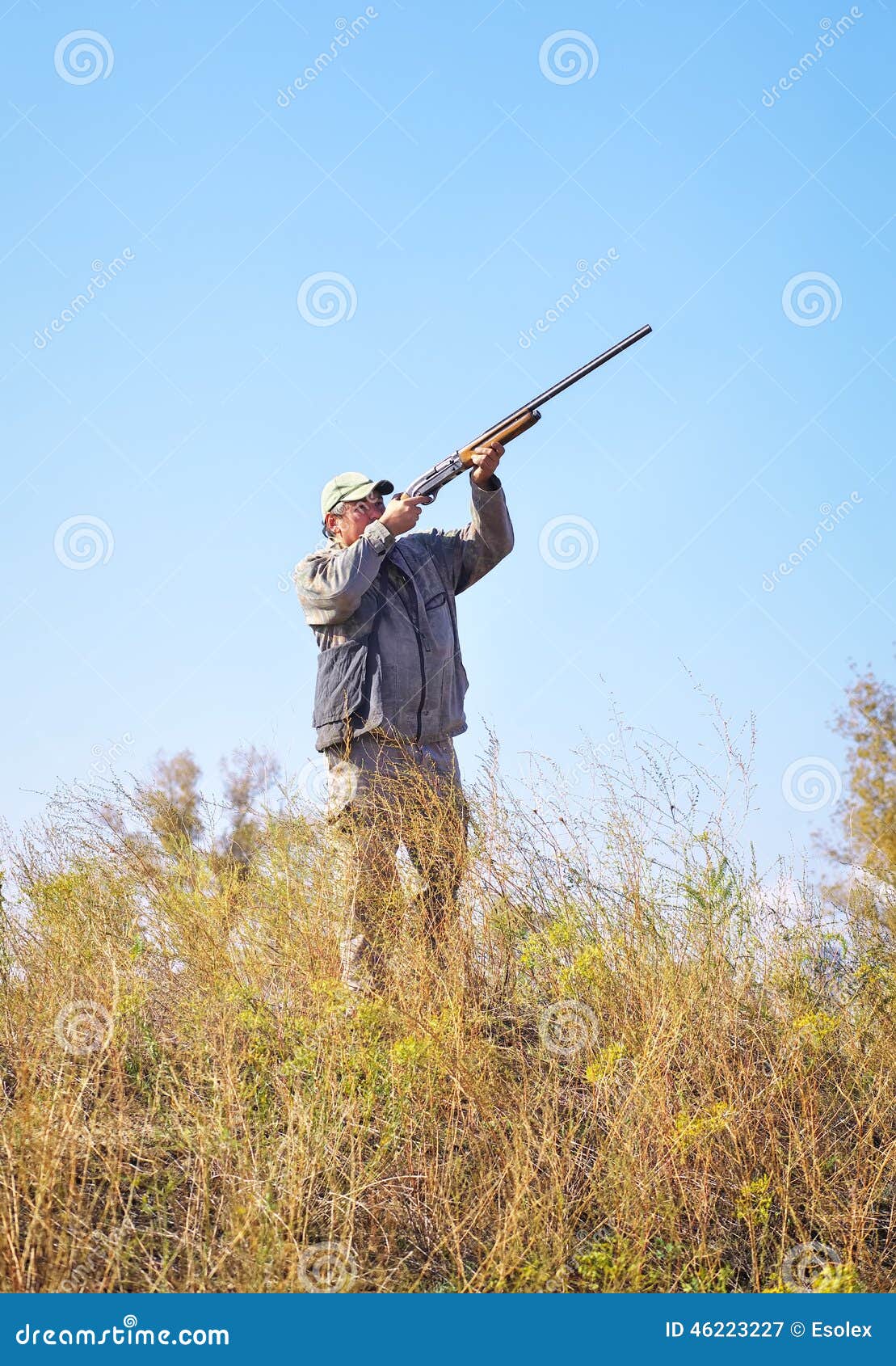 Hunter Taking Aim at the Target. Stock Image - Image of duck ...