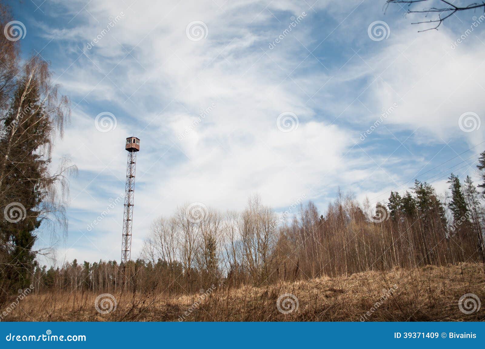 Hunter tower stock image. Image of ladder, rural, corn - 39371409