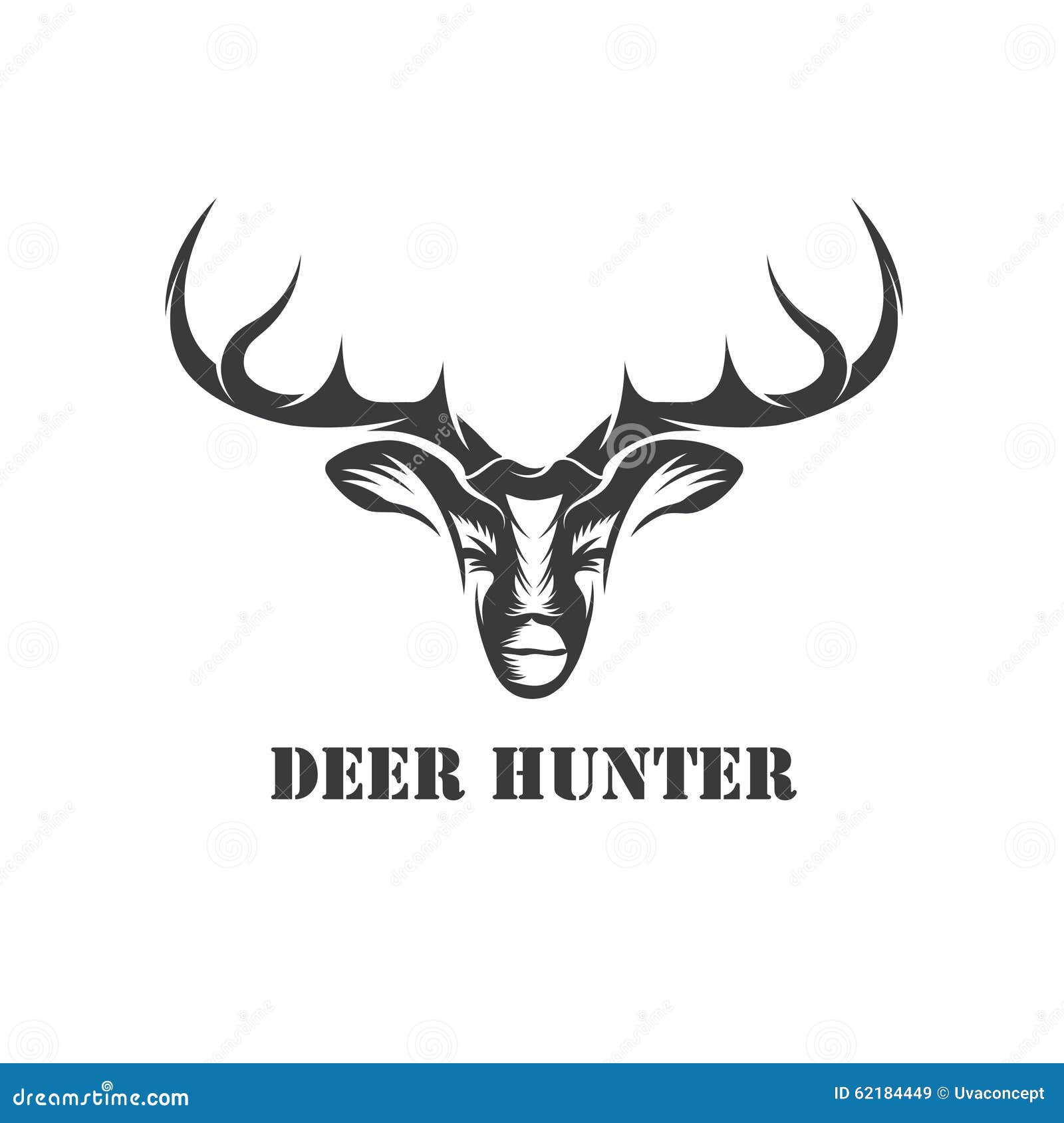 Hunter Vector Design Template Stock Vector - Illustration of head ...