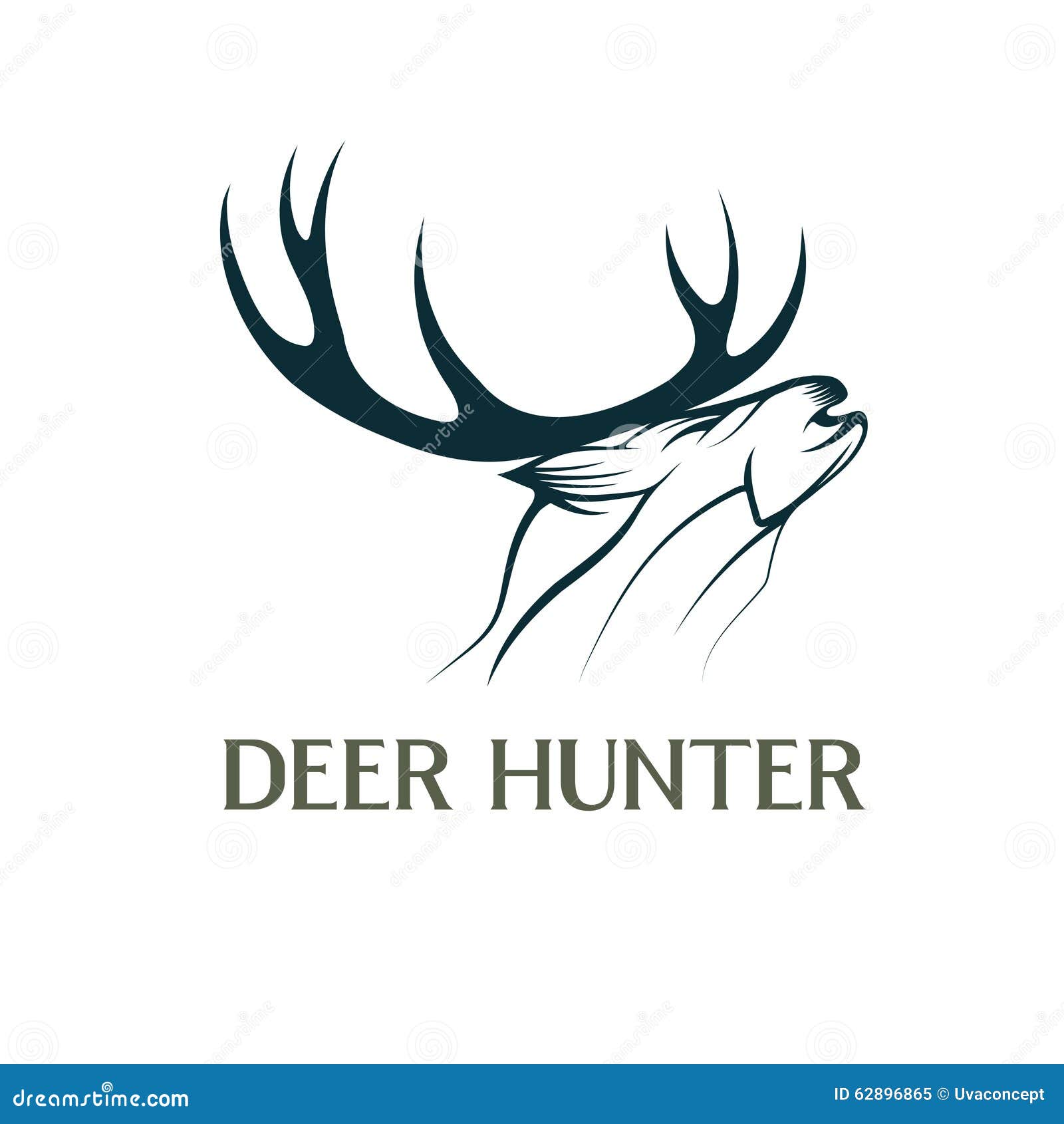 Hunter Vector Design Template Stock Vector - Illustration of outline ...
