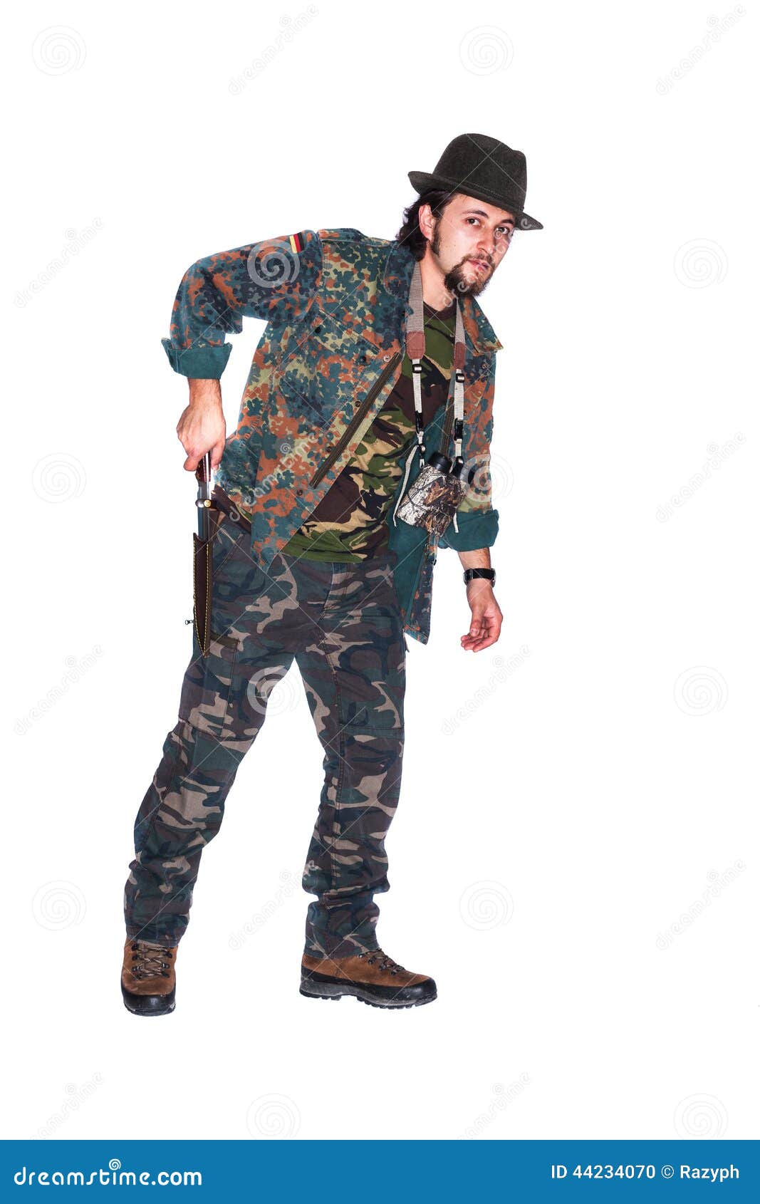 Hunter waiting for prey stock photo. Image of male, young - 44234070