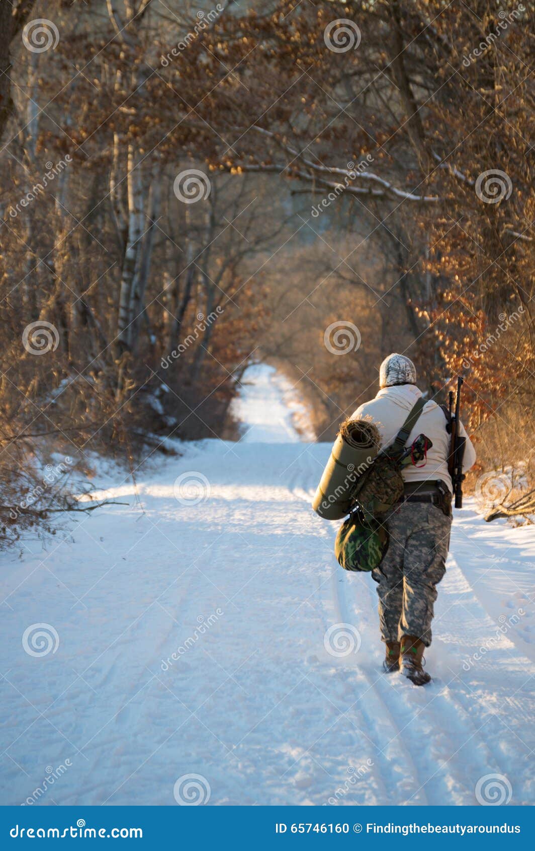 Hunter walking stock photo. Image of trail, hunt, outdoors - 65746160