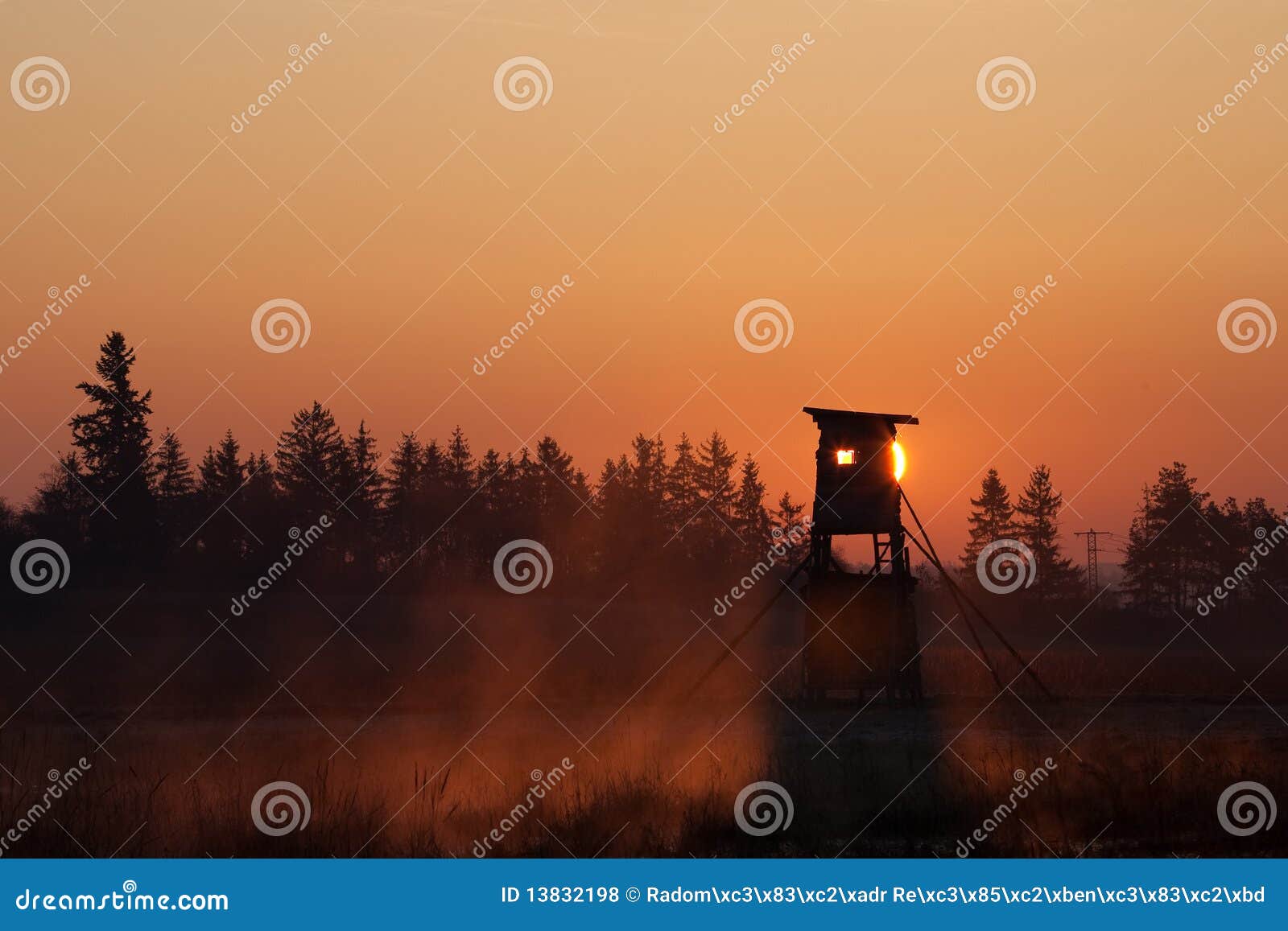 Hunters Tower stock photo. Image of landscape, freeze - 13832198