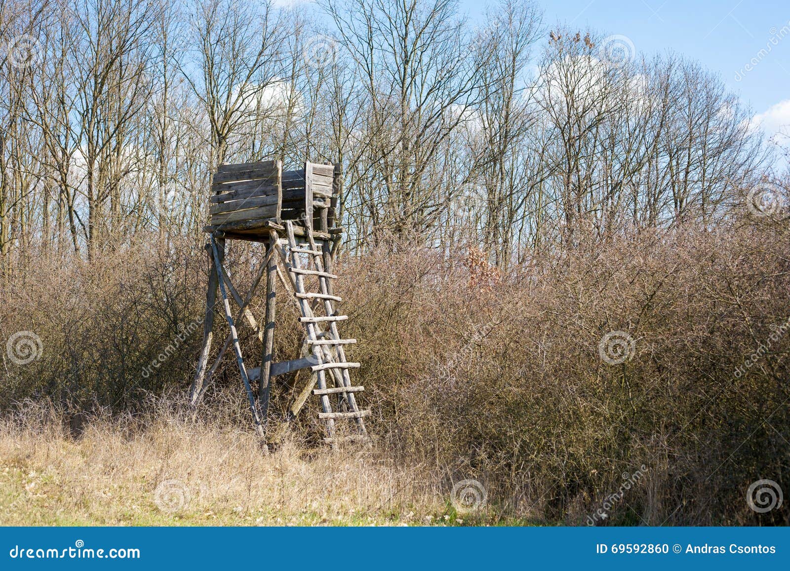 Hunters Tower stock photo. Image of watchpost, seat, lodge - 69592860