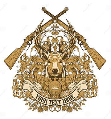 Hunters trophy design stock vector. Illustration of logo - 4333916