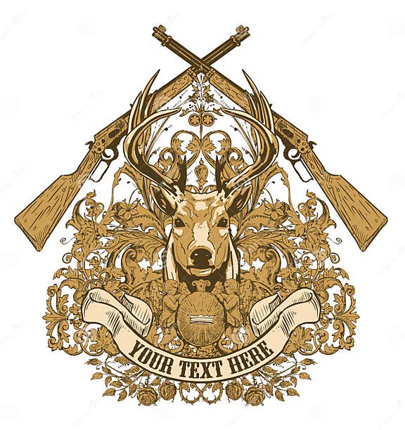 Hunters trophy design stock vector. Illustration of logo - 4333916