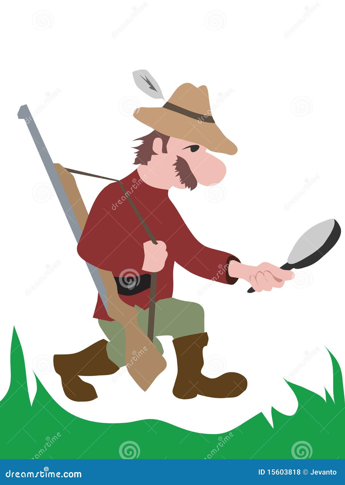 Hunting stock vector. Illustration of huntsman, male - 15603818
