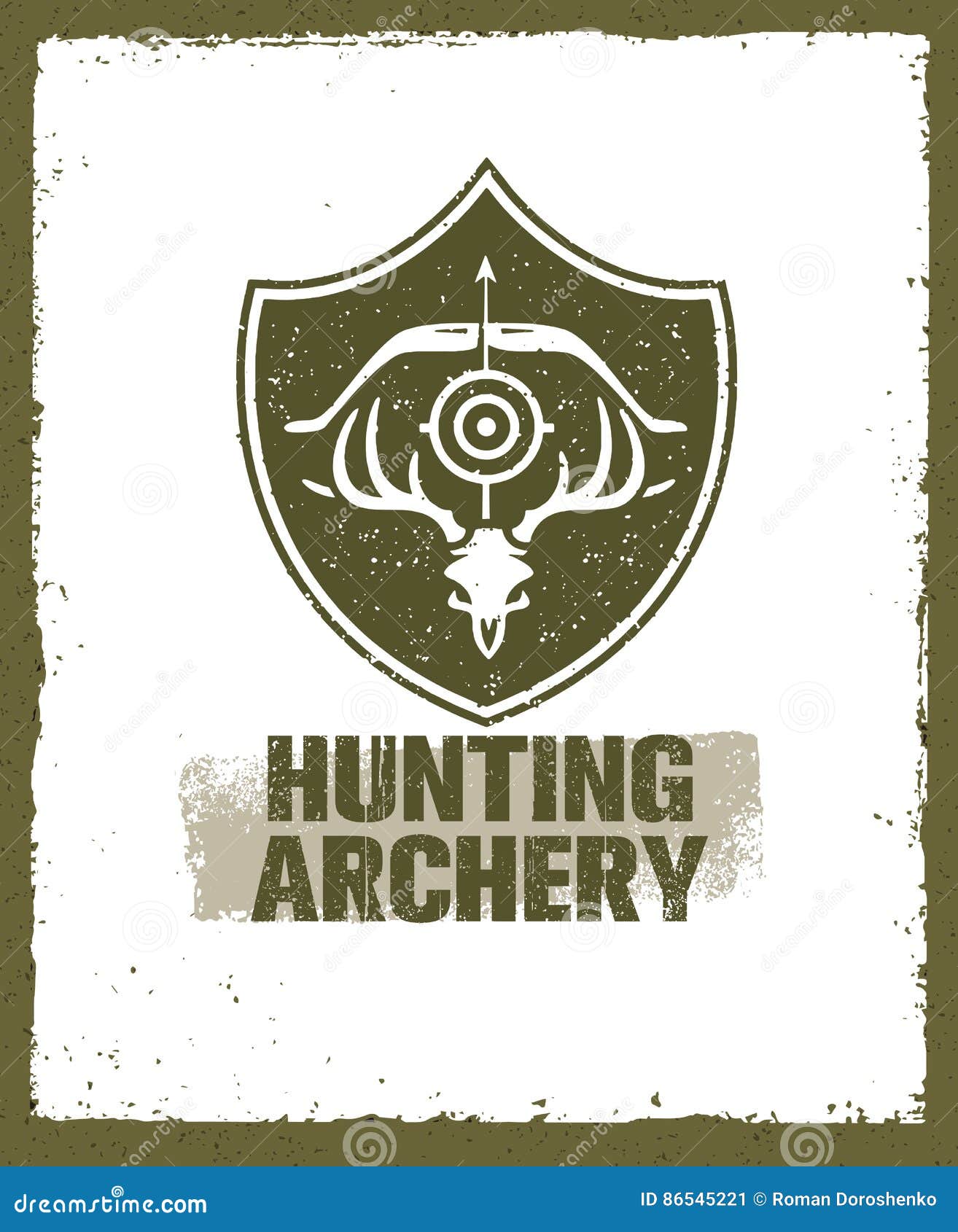 Hunting Archery Outdoor Activity Sign Concept. Creative Vector Design ...