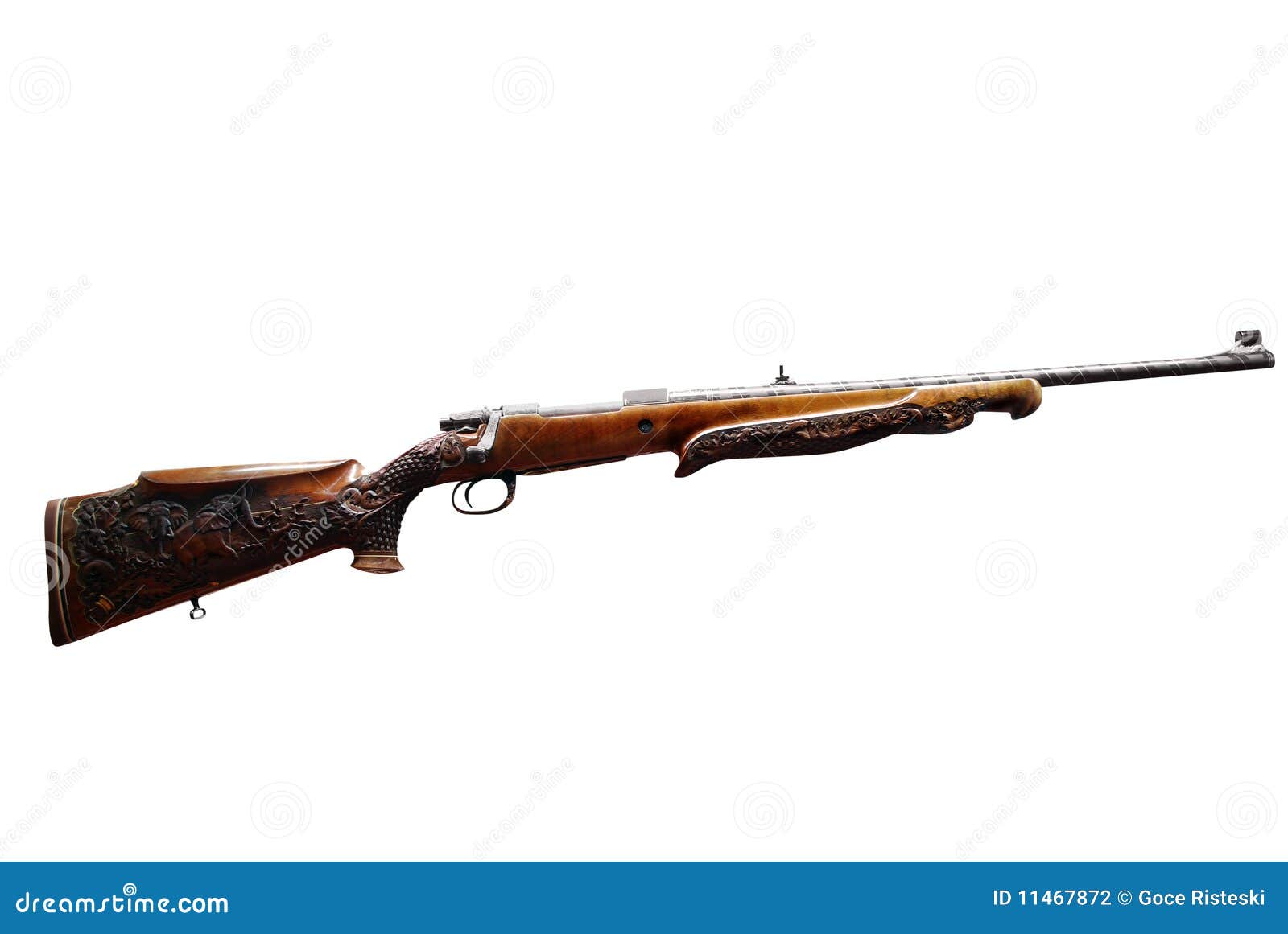 Hunting carbine rifle stock photo. Image of rifle, isolated - 11467872