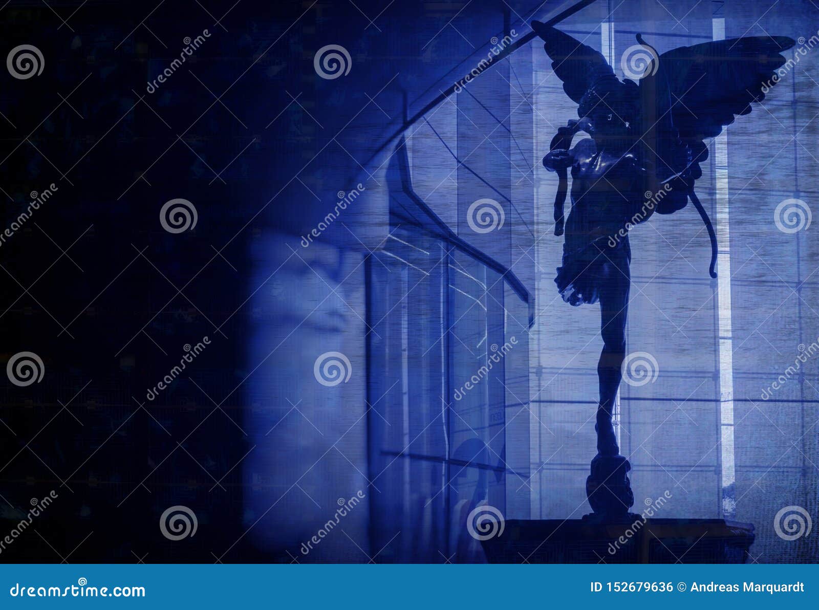 A Hunting Angel in the Shadows Stock Photo - Image of fantasy, love ...