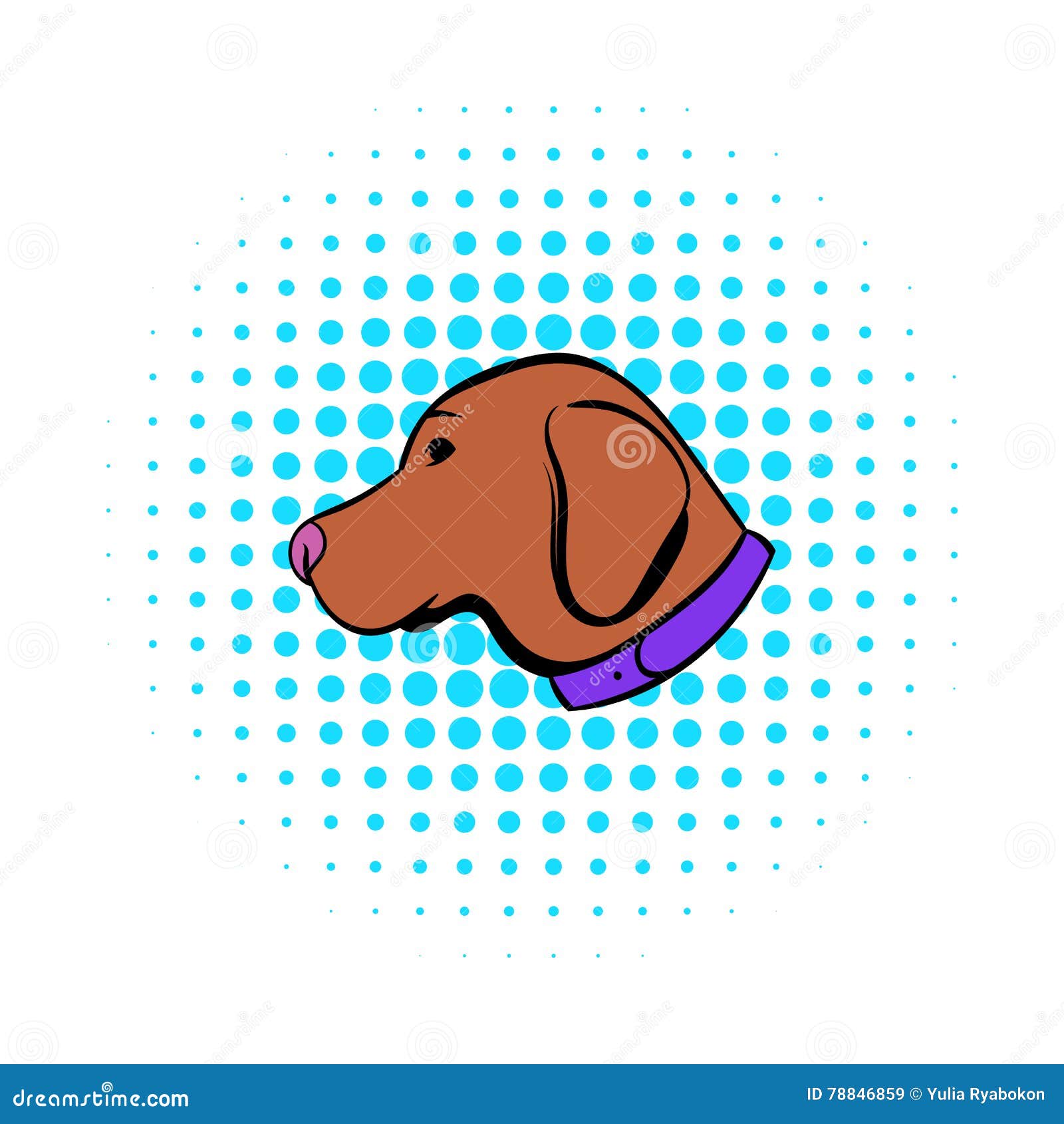 Hunting Dog Icon, Comics Style Stock Vector - Illustration of hunting ...
