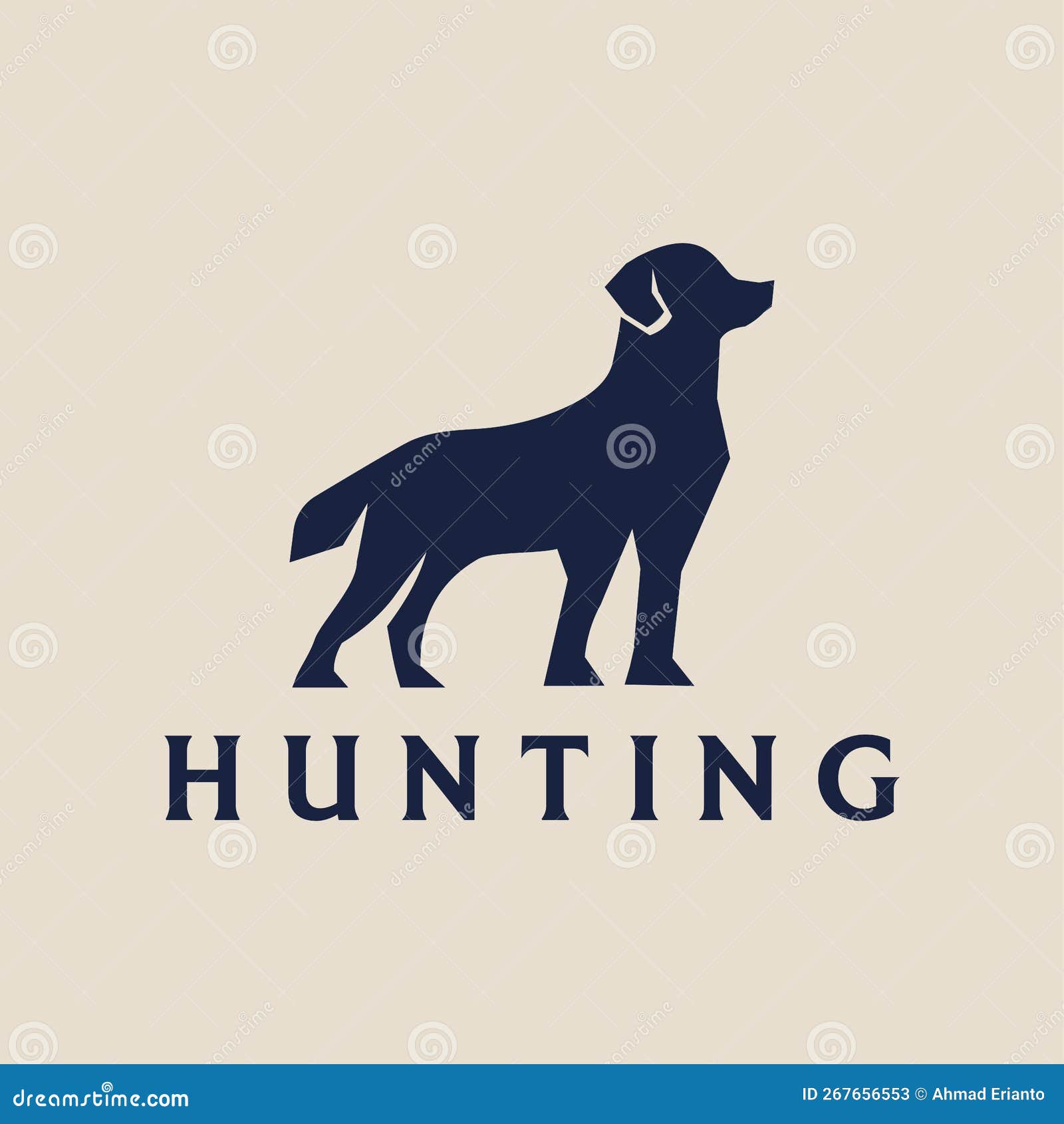 Hunting Dog Silhouette Logo Template. Dog Logo, Hunter Logo, Dog Hunt ...