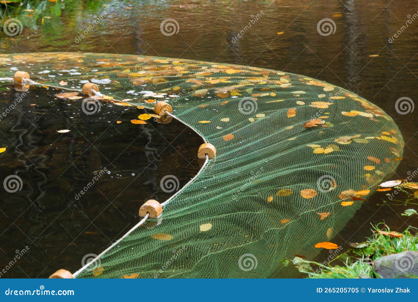 Hunting and Fishing. Fishing Net on the River. Stock Image - Image of ...