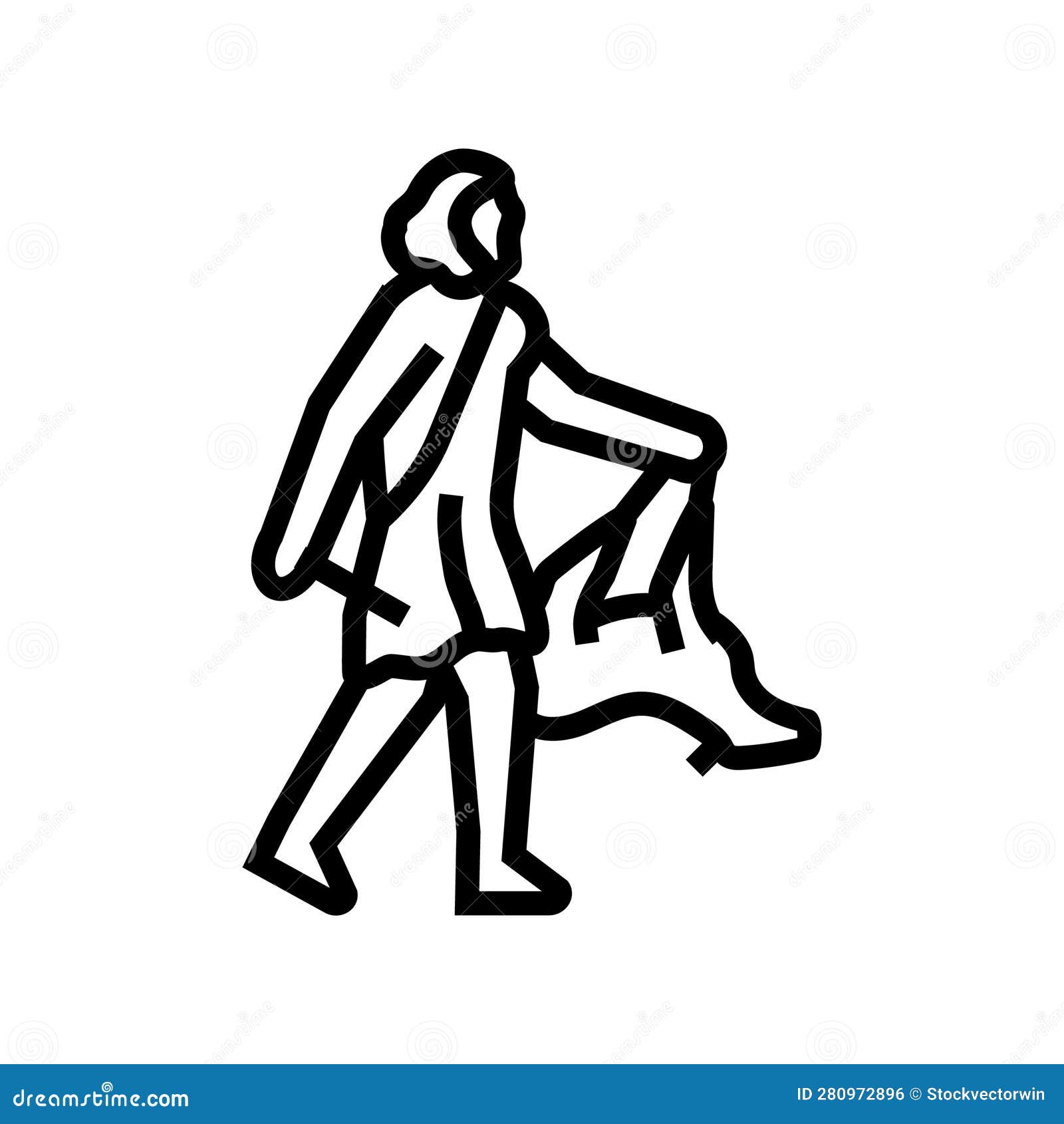 Hunting Gathering Human Evolution Line Icon Vector Illustration Stock ...