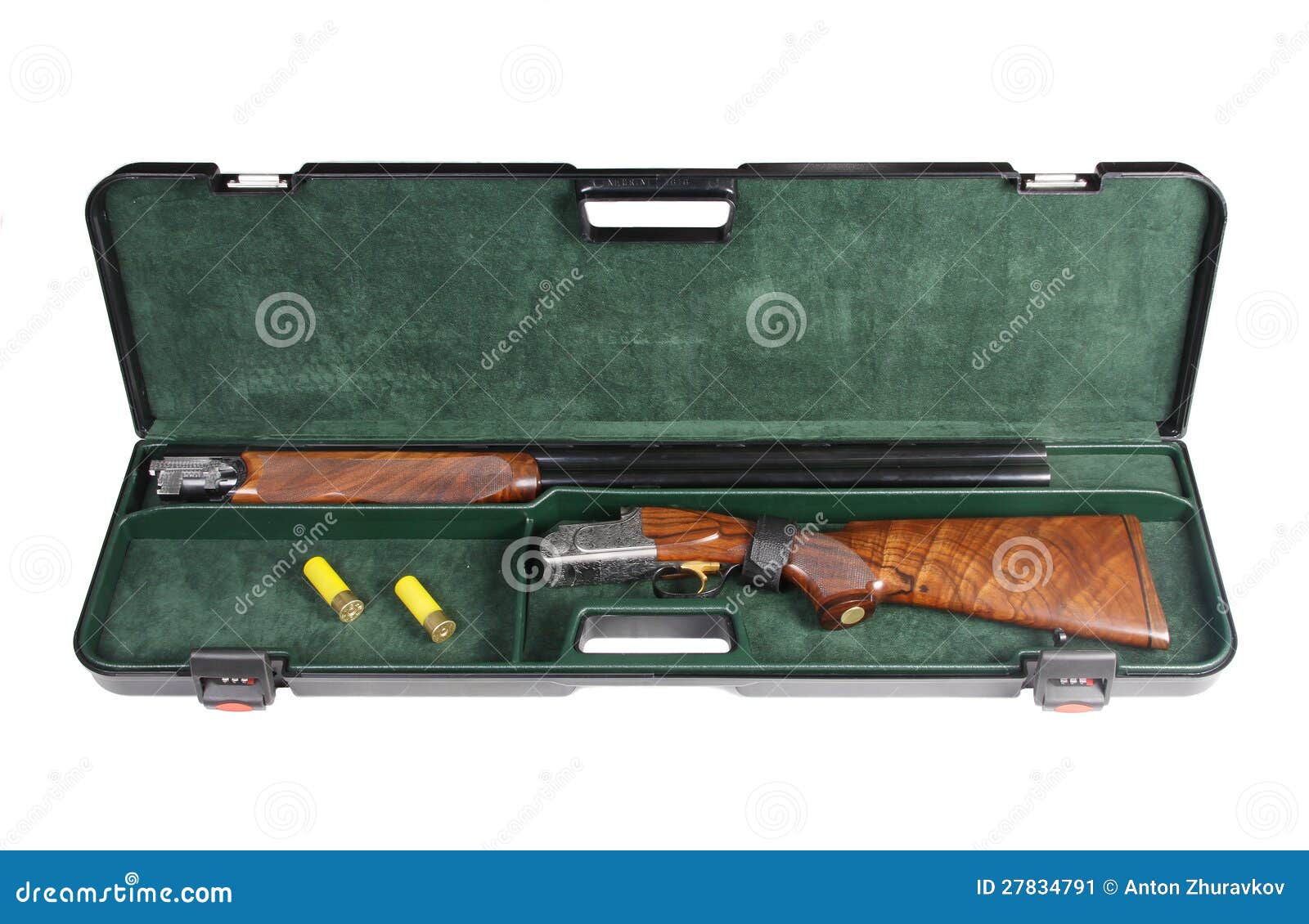 Hunting gun in case stock image. Image of precise, shotgun - 27834791